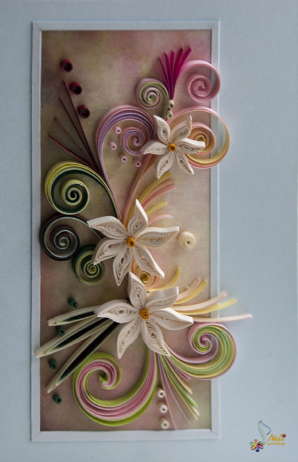 Neli Quilling Art: Quilling cards with background - 5