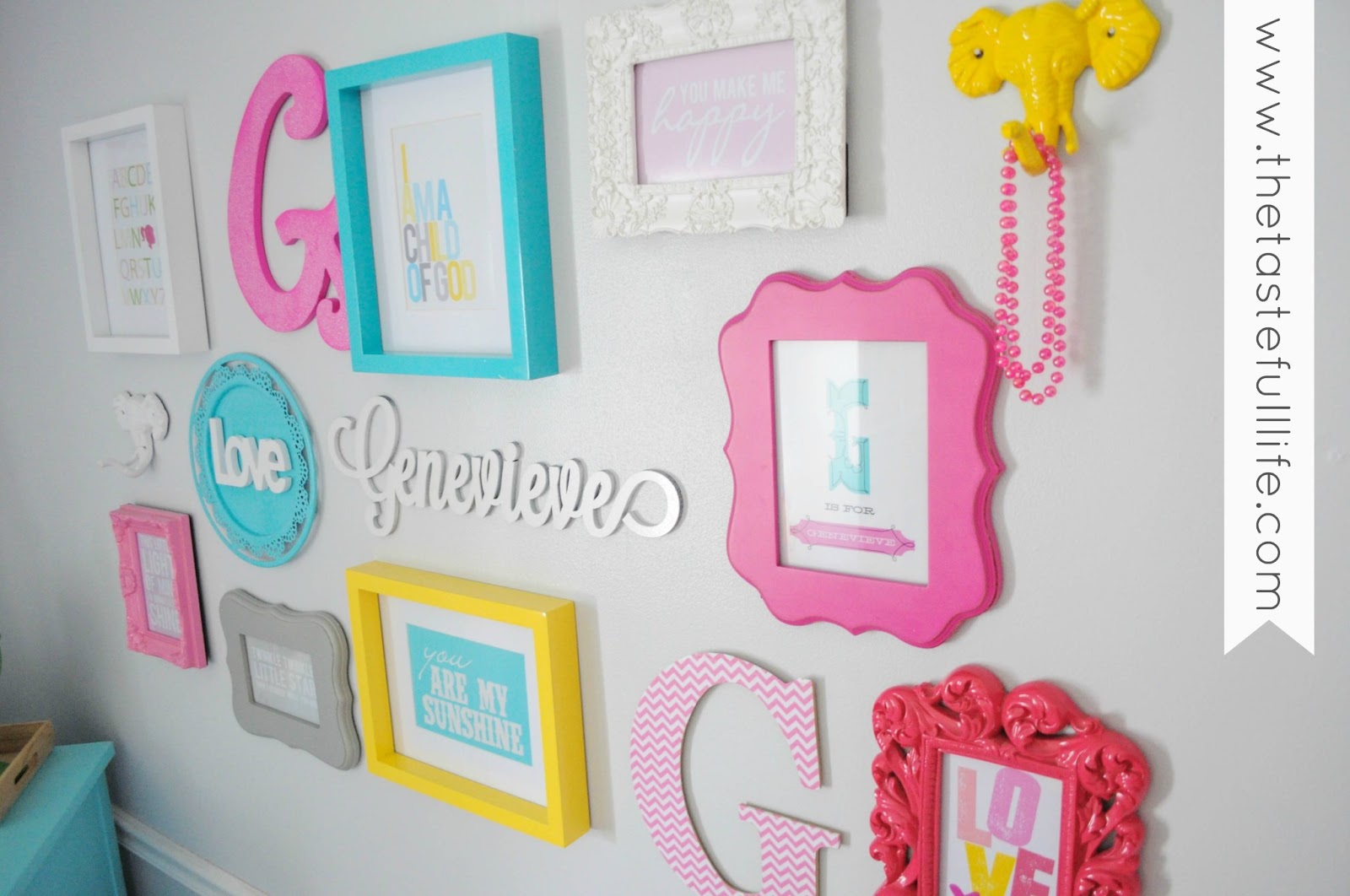 How to Create a Bright & Girly Gallery Wall on a Budget. - Pretty Real