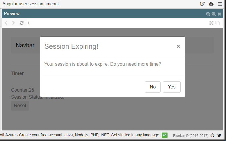 Angular User Session Timeout Example Step By Step