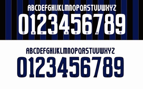 Font Number Football: Font Inter Milan 2006/2007
