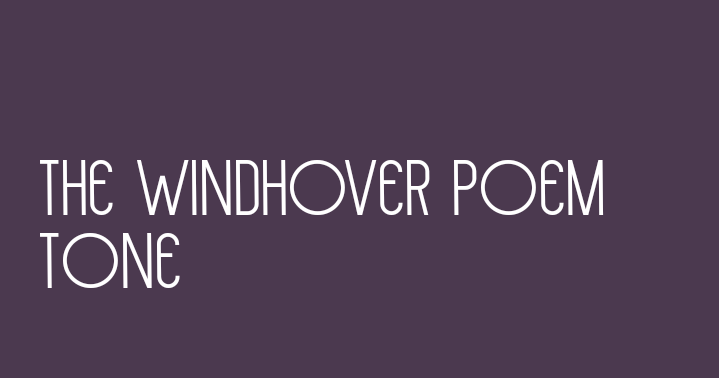 The Windhover poem tone !! - LITERATUREMINI