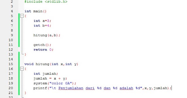 penjelasan notasi algoritma: FUNGSI DAN PROSEDUR DALAM BAHASA C DI ...