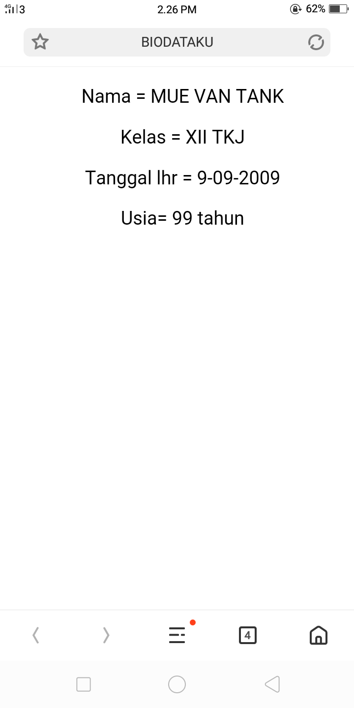 MEMBUAT BIODATA SEDERHANA KEREN MENGGUNAKAN HTML Muevantank