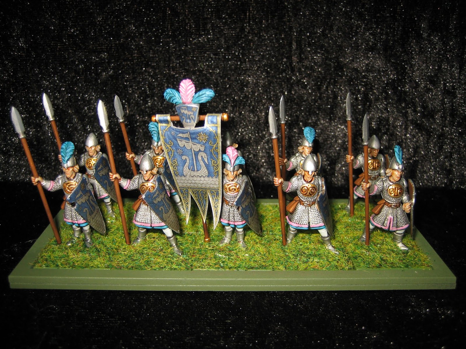 Making miniatures with Mario: High Elves : 10 Oathmark Elves Spearmen ...