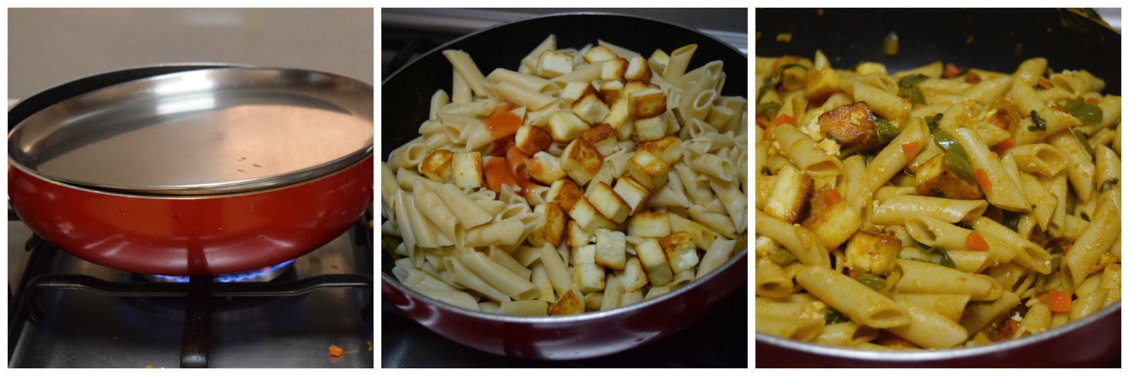 Poornima's Cook Book: Spicy Paneer Pasta / Mixed Vegetable Paneer Pasta ...