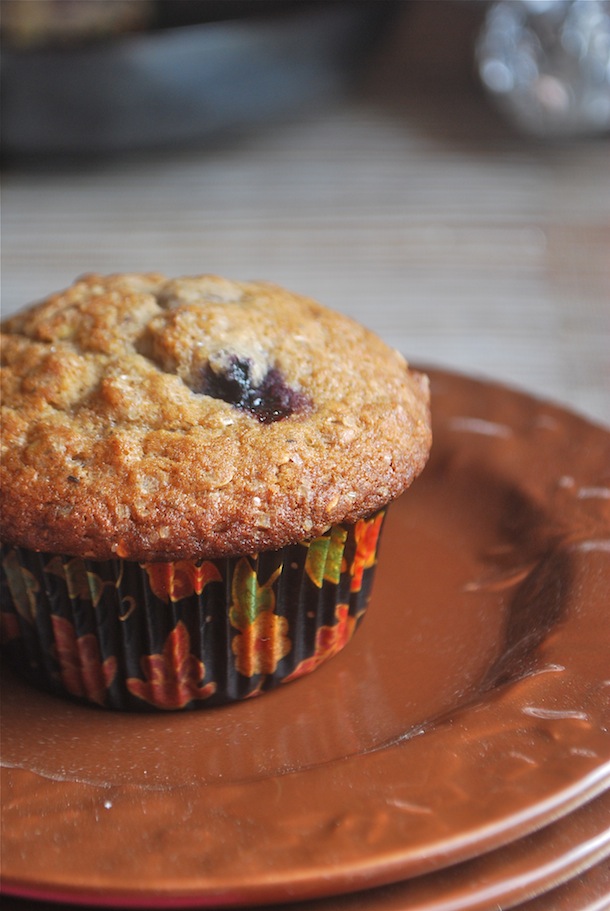 Multi-Grain Blueberry Spice Muffins - Always Order Dessert