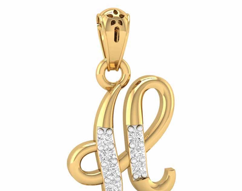 Diamond Alphabets Locket in Bangladesh - Diamond World Ltd