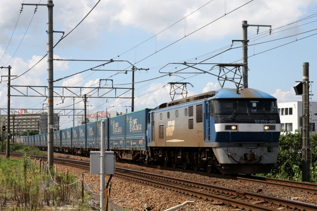 線路際の小さな幸せ: 遅8056レ EF210-901 久々のクマイチさん 54BIG ECOLINER31 がいっぱい