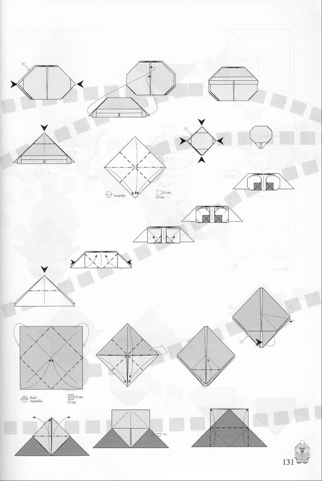 Origami Cartoon 3-Halle - Ruby Book Origami