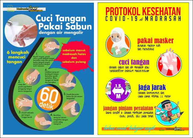 Contoh Poster Protokol Kesehatan di Sekolah