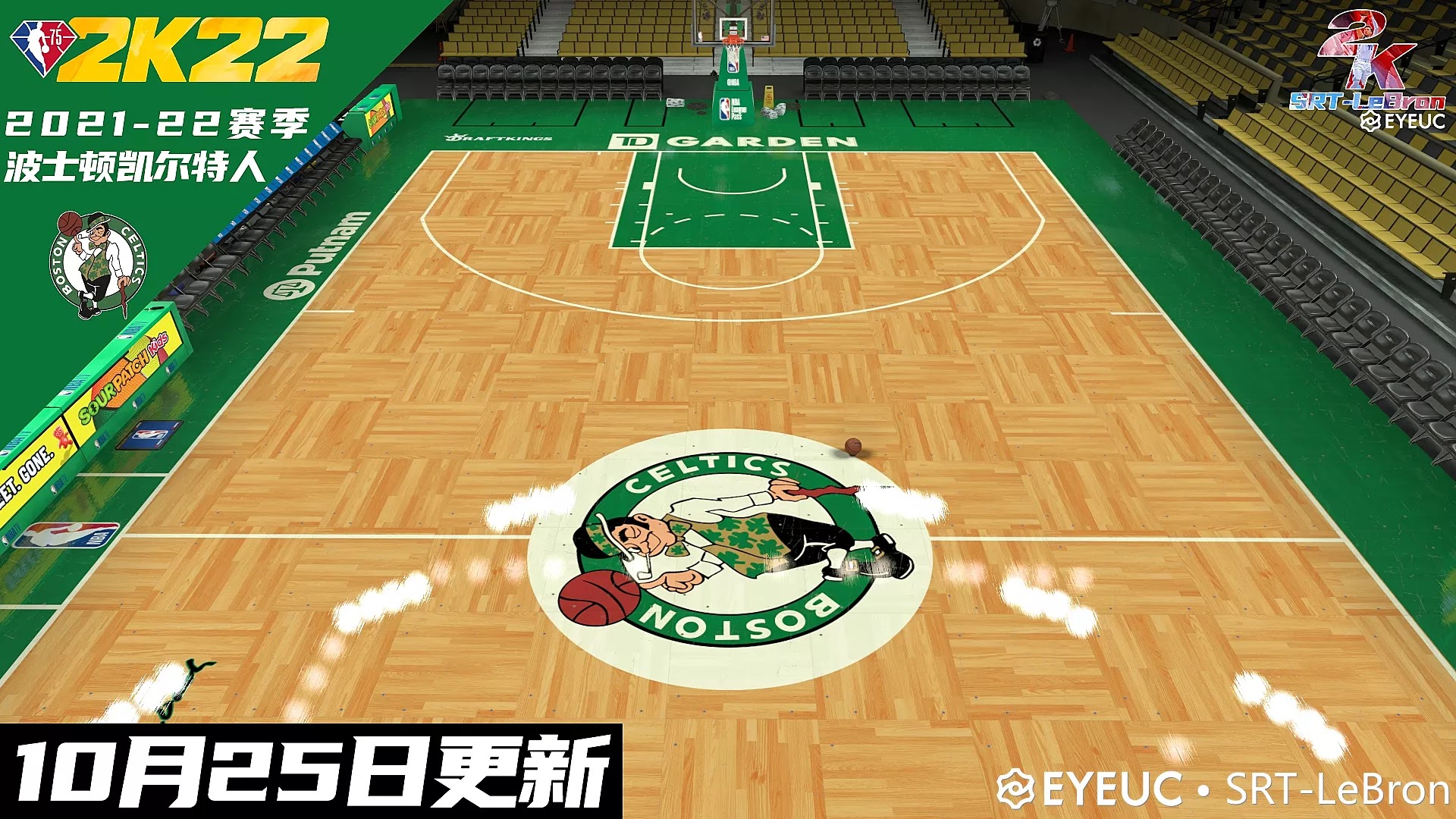 NBA 2K22 Boston Celtics 8K Regular Season Court Update V1.8 by SRT-LeBron