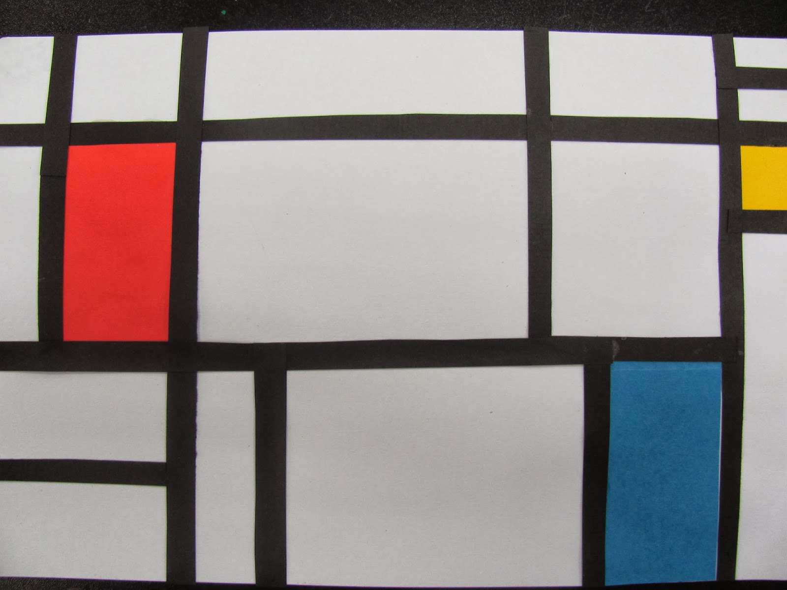 ES MS Art at Dalat: 2nd Grade Project: Piet Mondrian - Cut Paper ...