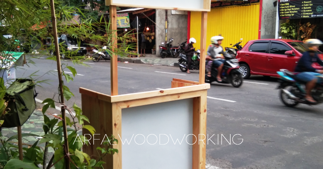 Rombong Kayu Gerobak Booth Meja Kursi Custom