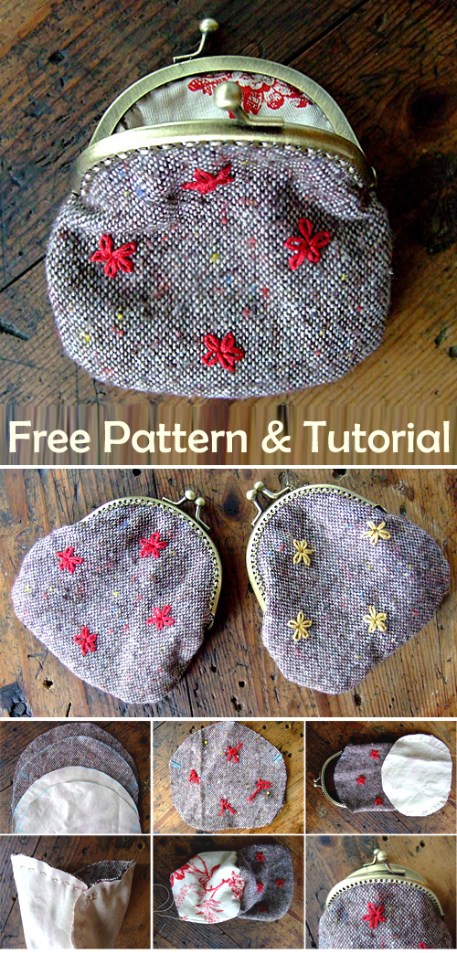 Coin Purse Free Pattern & Tutorial ~ Free-Tutorial.net