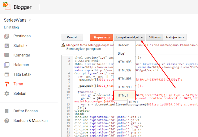 Cara Menampilkan dan Menyembunyikan Widget Halaman di Blog