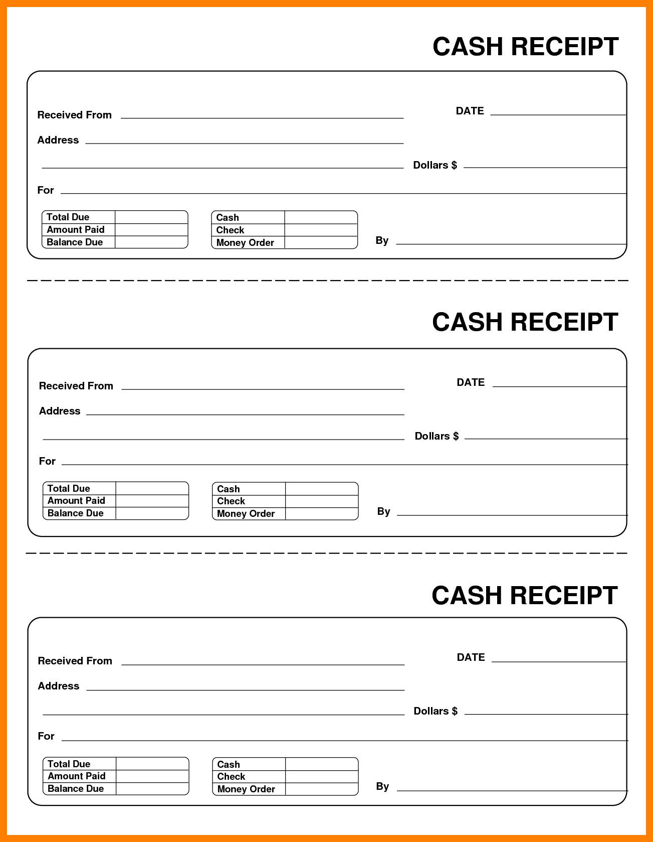 Free Receipt Book Template Word - Invoice Template