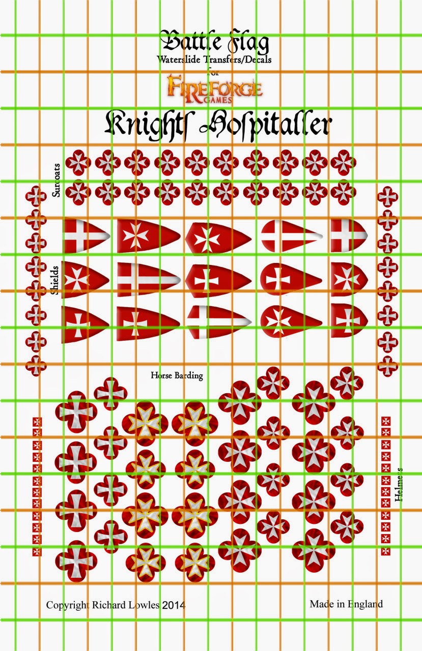 New! Hospitaller Knights and Brother Sergeants Decals for Fireforge ...