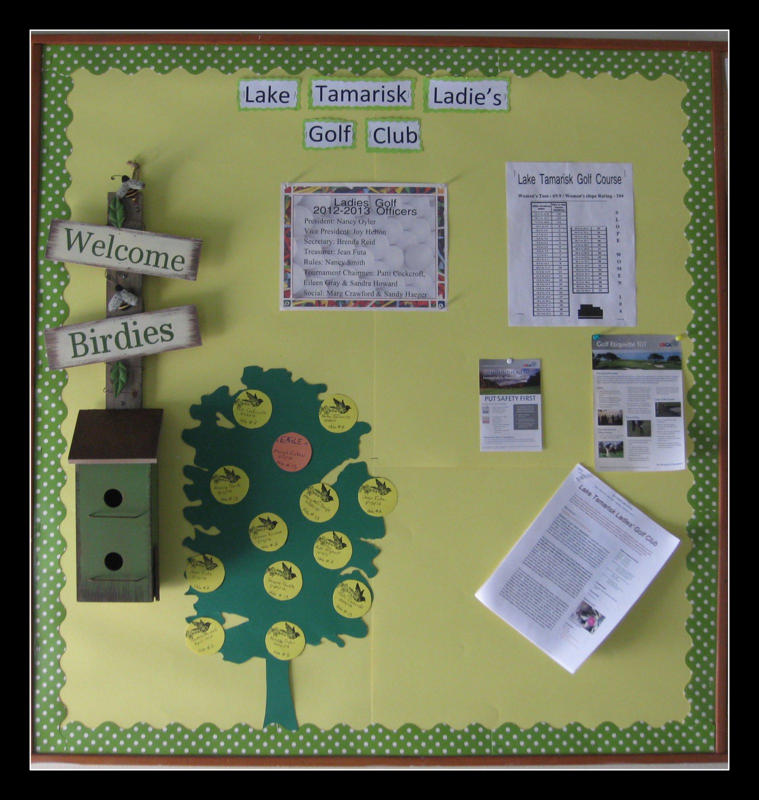 Lake Tamarisk Ladies' Golf Club: Bulletin Board Lake Tamarisk CSA Hall ...
