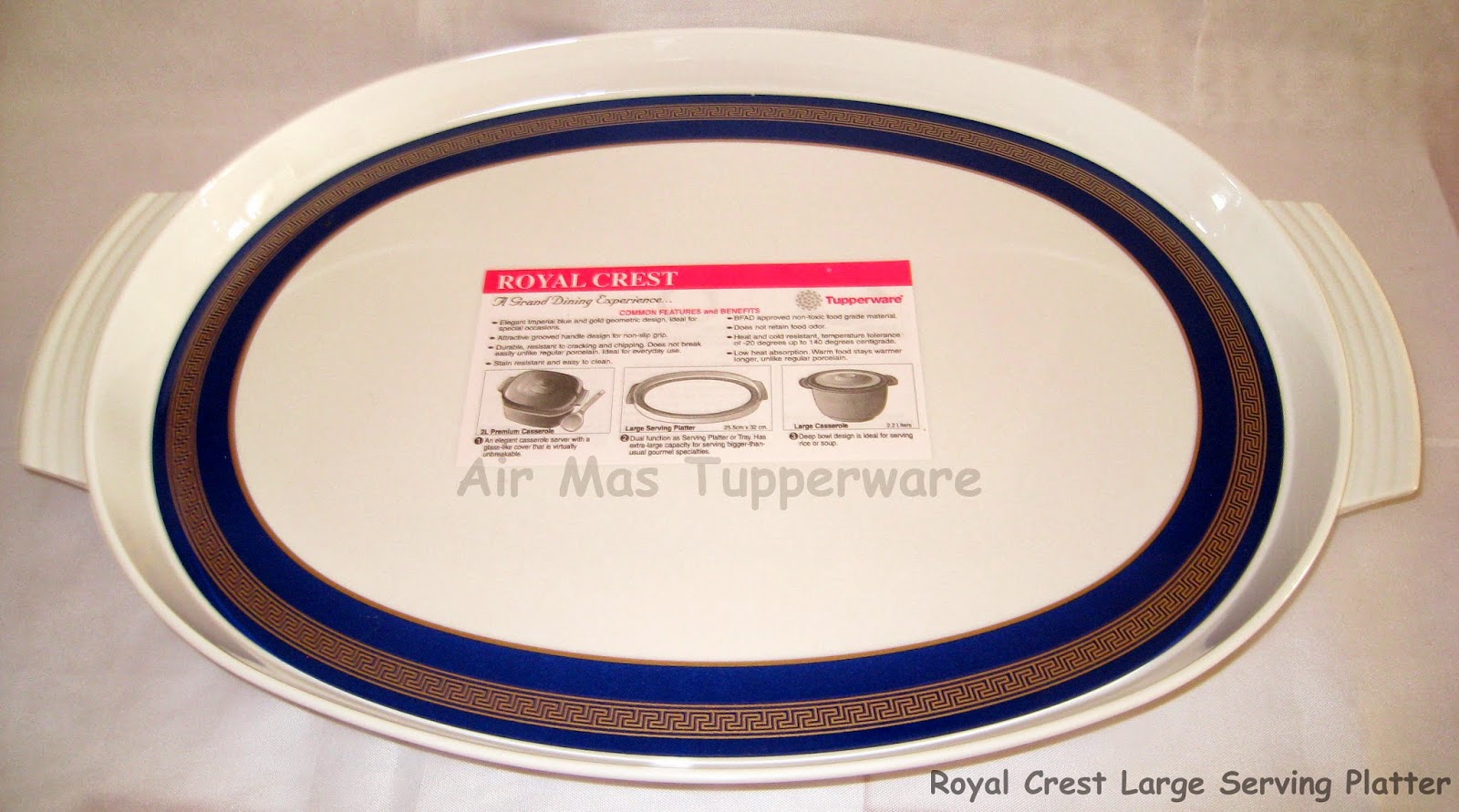 Air Mas Tupperware Collection: Royal Crest Large Serving Platter