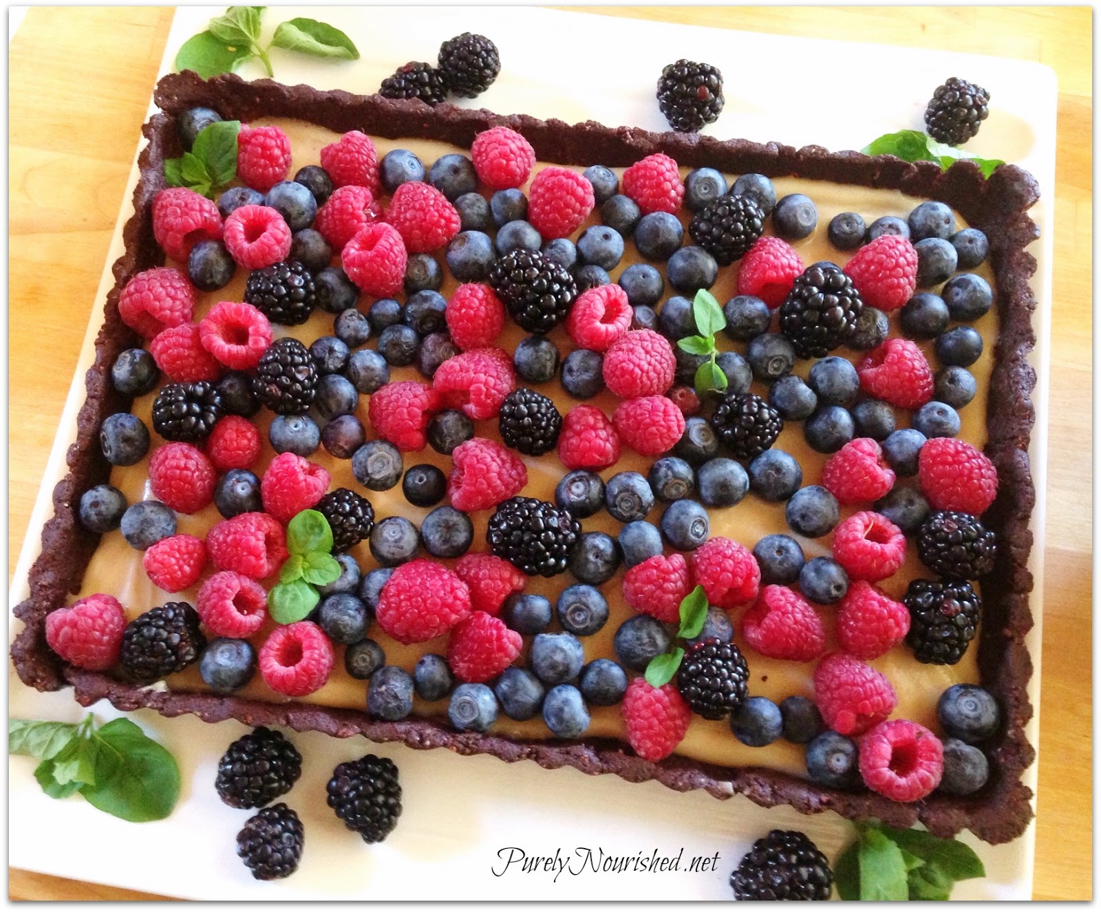 Purely Nourished: Fresh Fruit Vanilla Creme Tart with Chocolate Brownie ...