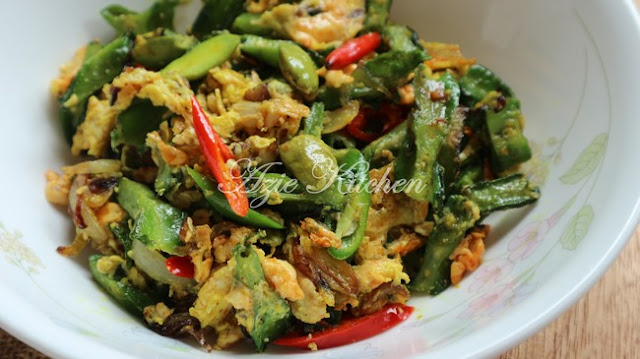 Kacang Botol Goreng Dengan Petai Dan Telur Yang Tersangat Sedap - Azie ...