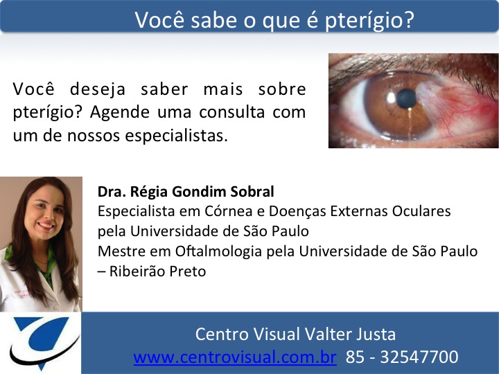 Dra. Telma Justa - Oftalmologista: O que é Pterígio?