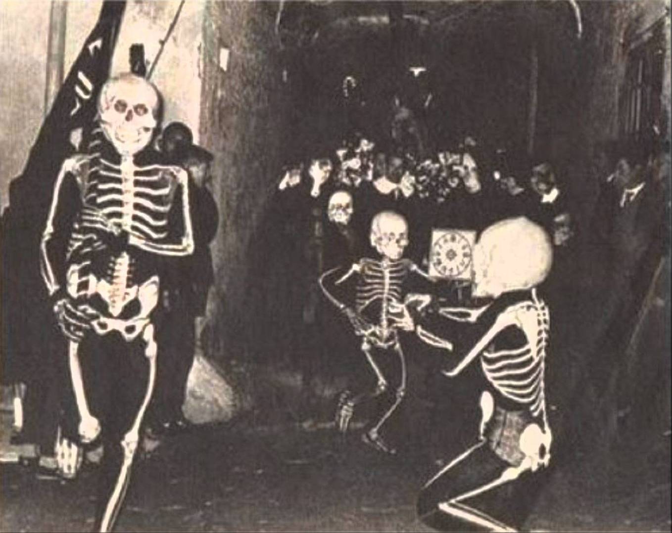 23 Haunting Vintage Snapshots of Skeleton Halloween Costumes That Give ...