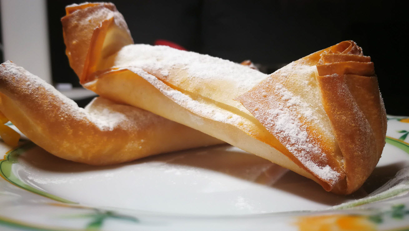 Trouxas massa filo com doce de ovos - O cantinho da Isabel