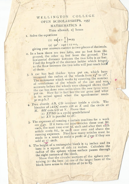 Resourceaholic: Old Maths Exam Papers