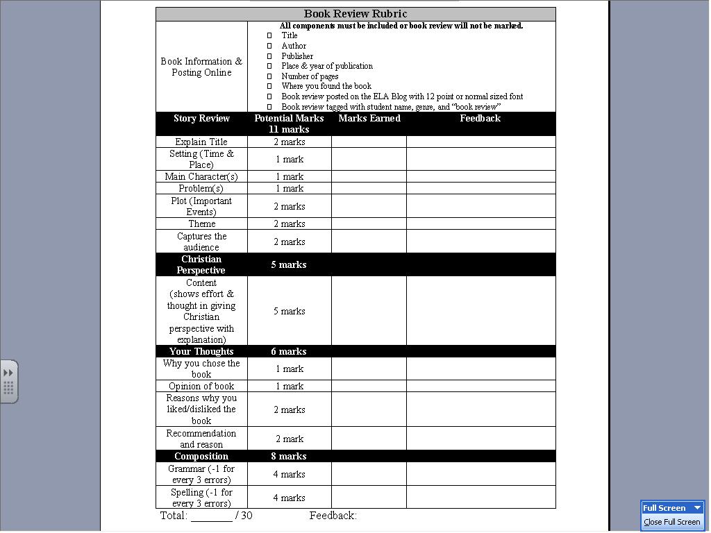 The 78 CHELA: Revised Rubric