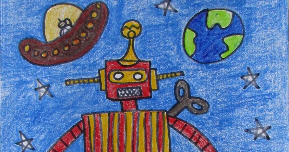 Art Sub Lessons: Robot Line Drawings