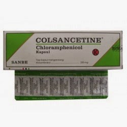 Dosis Obat COLSANCETINE (Chloramphenicol)