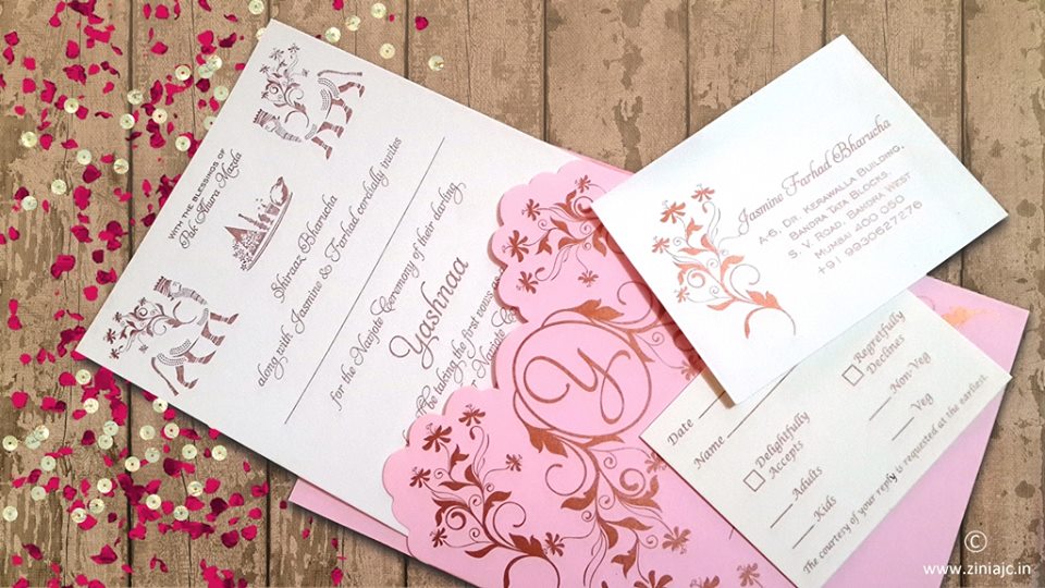 ZINIA JC : Navjote Invitation Card Designs By Zinia JC For The Parsi ...