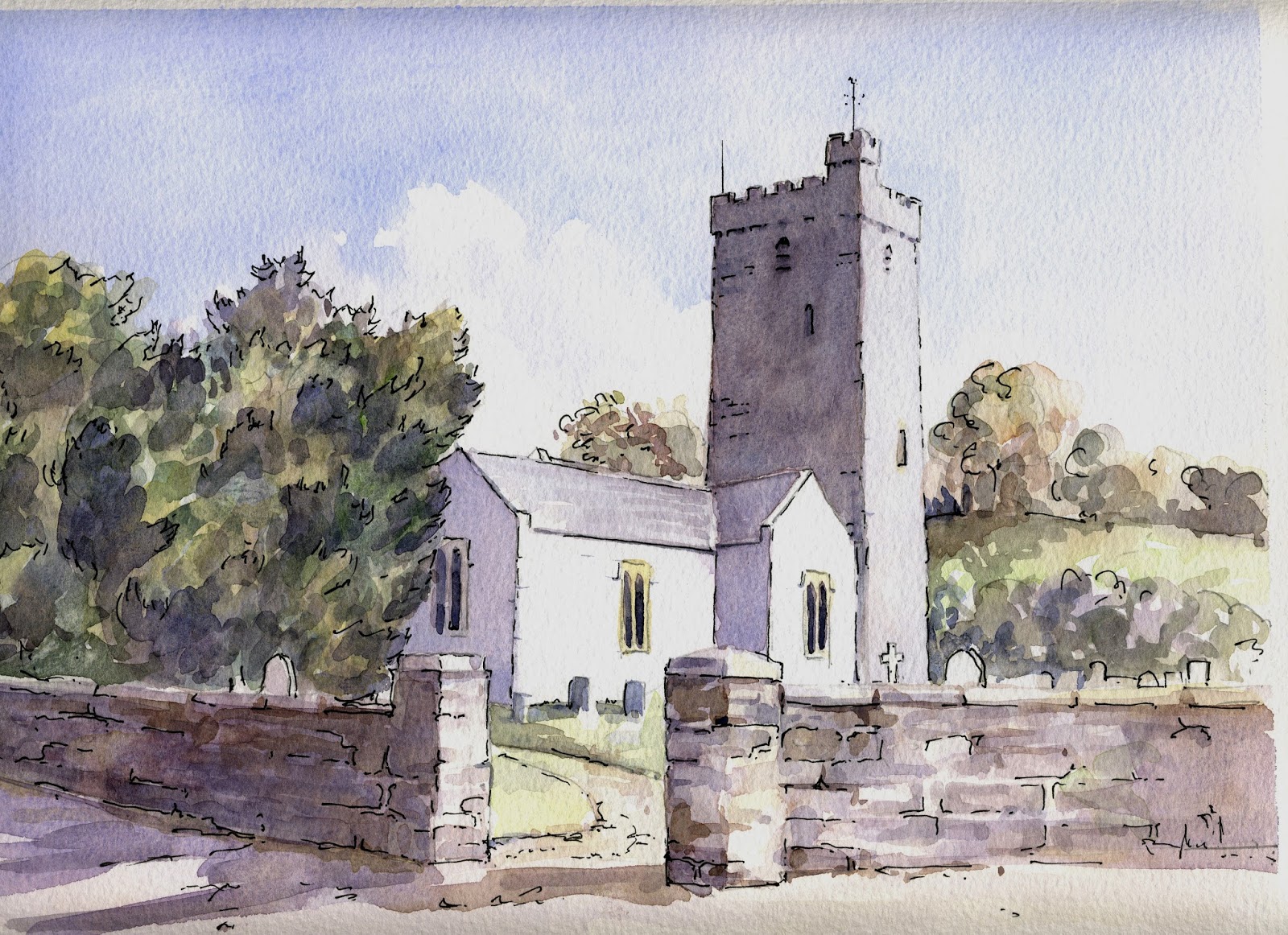Carmarthen Artist: Llansteffan Church