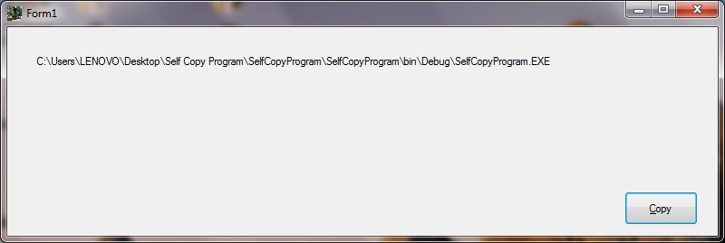 Make a Self Copy Program Using VB.net