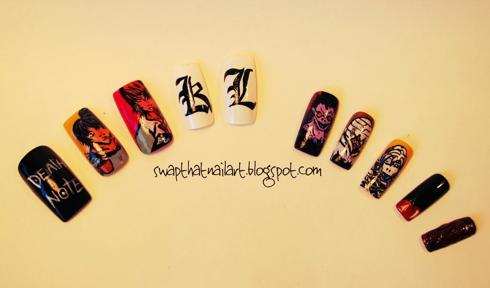 Death Note Nails- v.2 | Swap That Nail