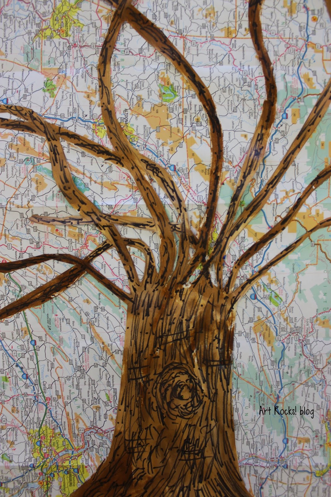 Art Rocks!: Art Enrichment: Altering Maps post 2