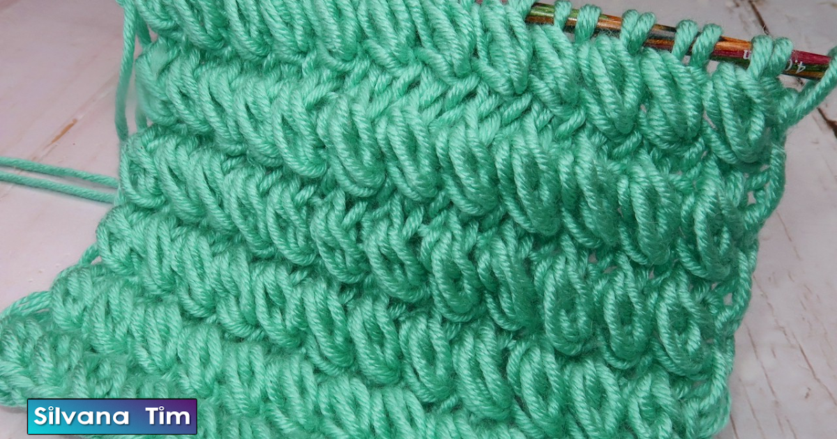 Aprender a tejer - Punto "Gemini" con volumen en relieve MUY FACIL № 1067