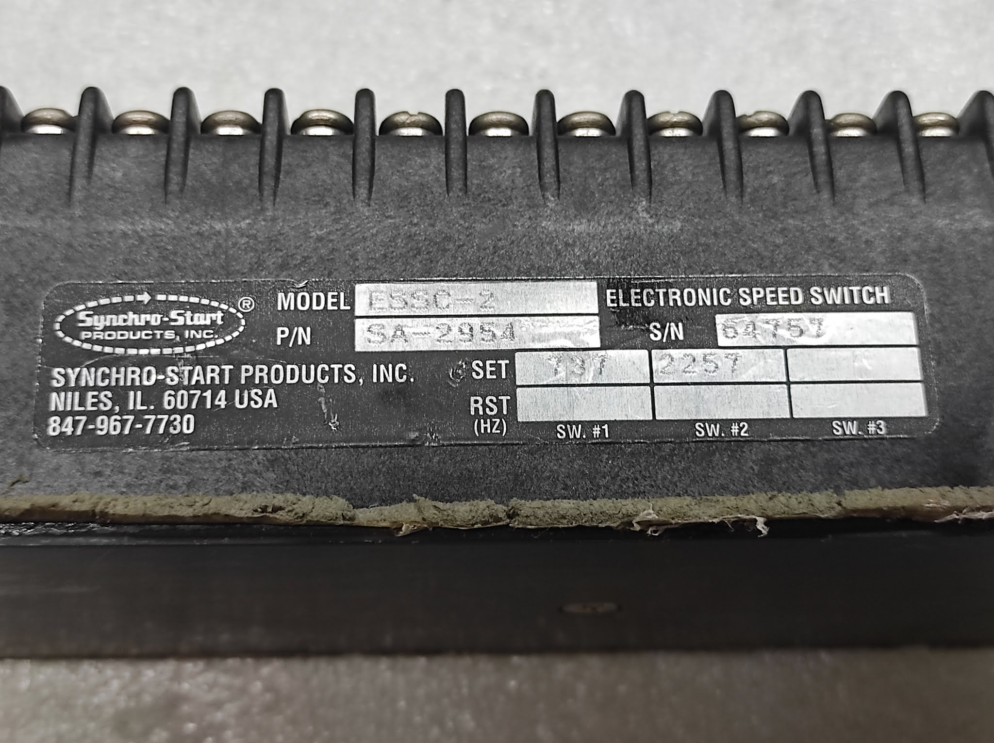 SYNCHRO START ESSC-2 ELECTRONIC SPEED SWITCH SA-2954