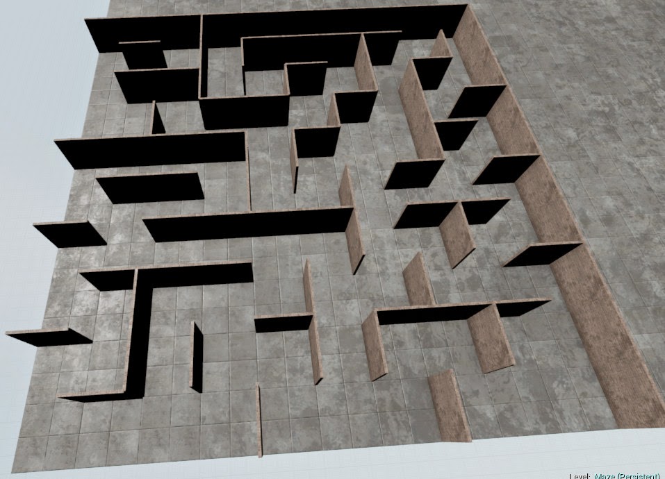 fen-ue4: Create a 10k tiles maze in unreal engine 4