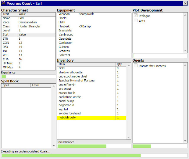 The Earliad: Progress Quest