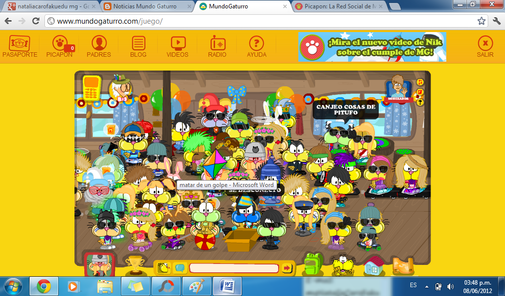 Noticias Mundo Gaturro: La Foto de cuando nik fue a la cabaña hoy en York