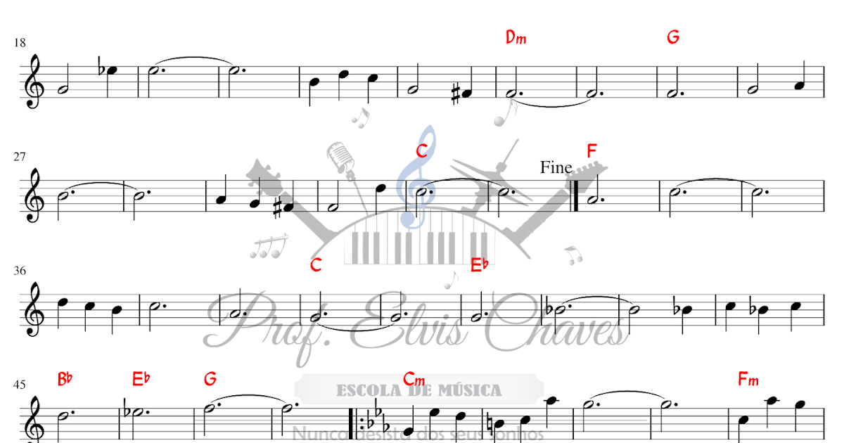 Blog Prof Elvis Chaves Escola De Música Tema De Lara 650 Tutorial Partitura E Teclado
