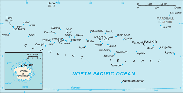 MICRONESIA - GEOGRAPHICAL MAPS OF MICRONESIA ~ Klima Naturali™