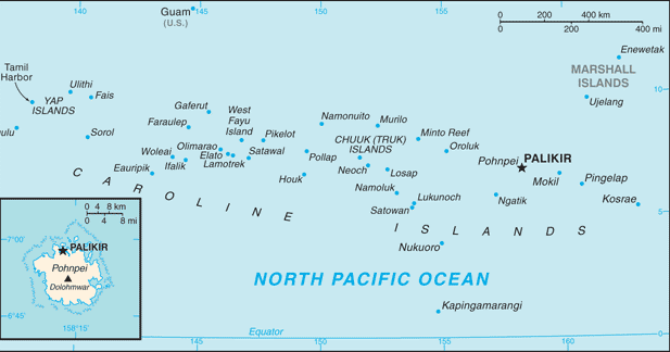 MICRONESIA - GEOGRAPHICAL MAPS OF MICRONESIA ~ Klima Naturali™