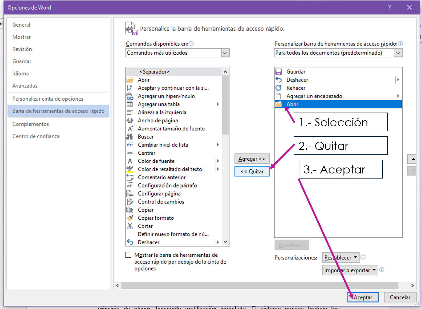 Manejo de Microsoft Office Word