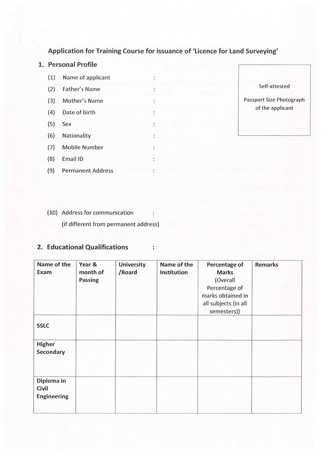 Tamil Nadu Licence for Land Surveying 2020 - Eligibility Dip-Civil ...