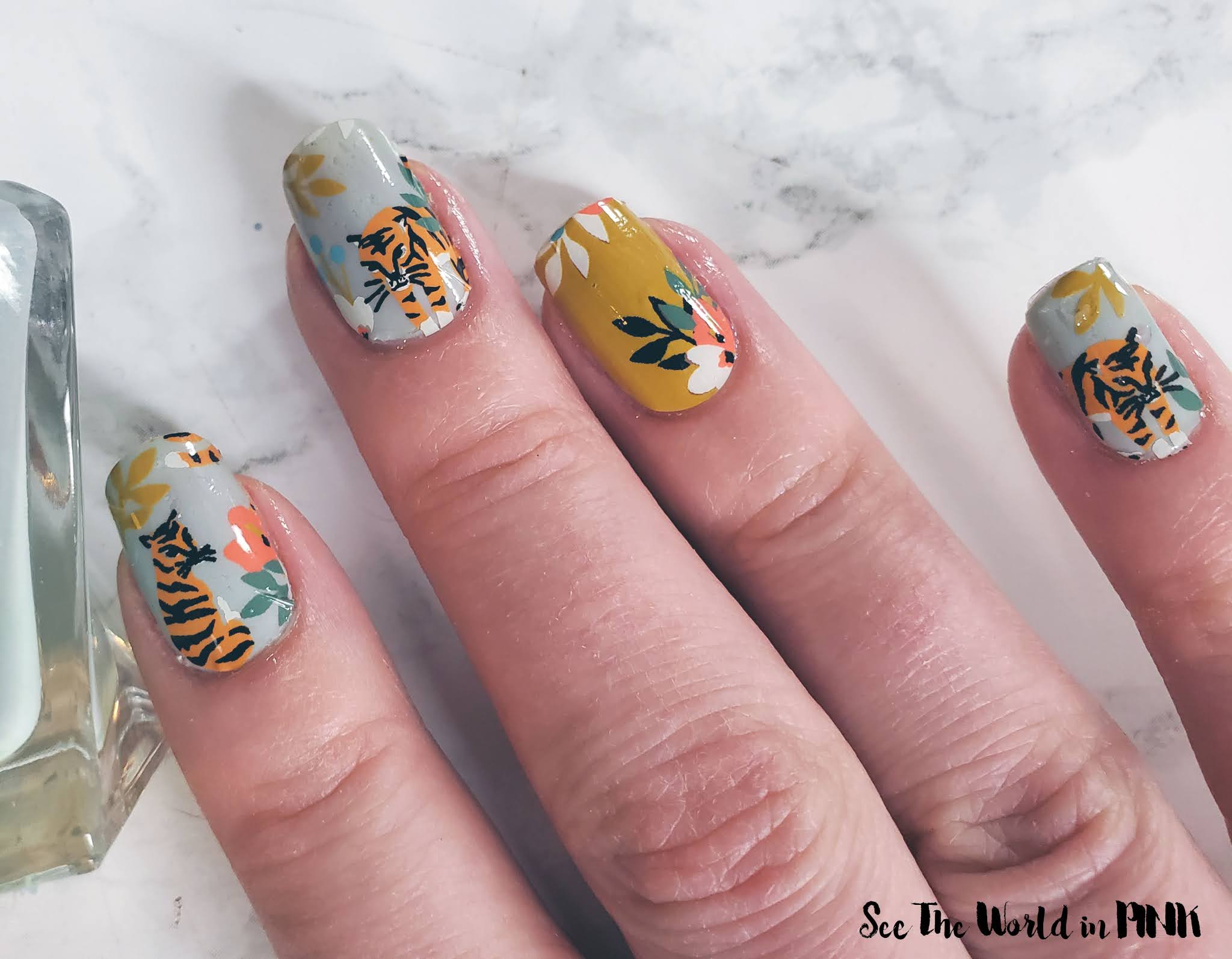 Manicure Monday - Lucky MMK Tiger Nail Wraps | See the World in PINK
