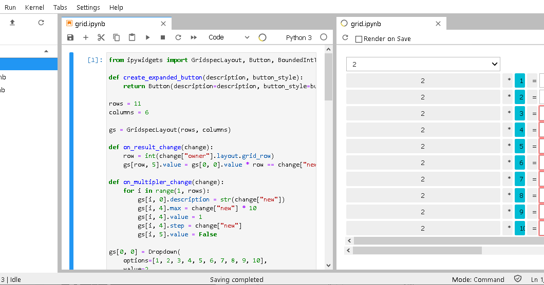 serverあれこれ: JupyterにVoilaをインストールして、ノートブックをスタンドアローンwebアプリ・ダッシュボードとして実行する