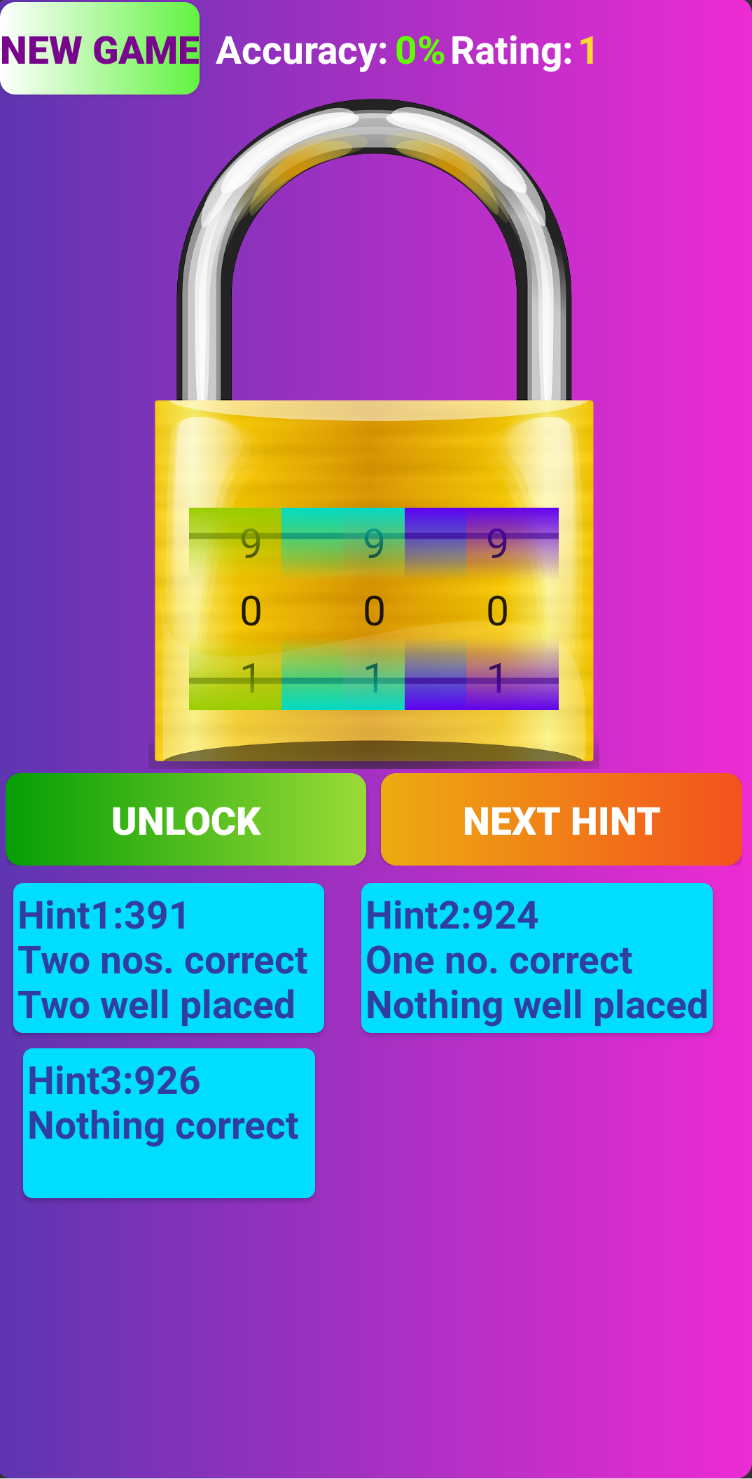 Unlock Puzzle-A Logical Game